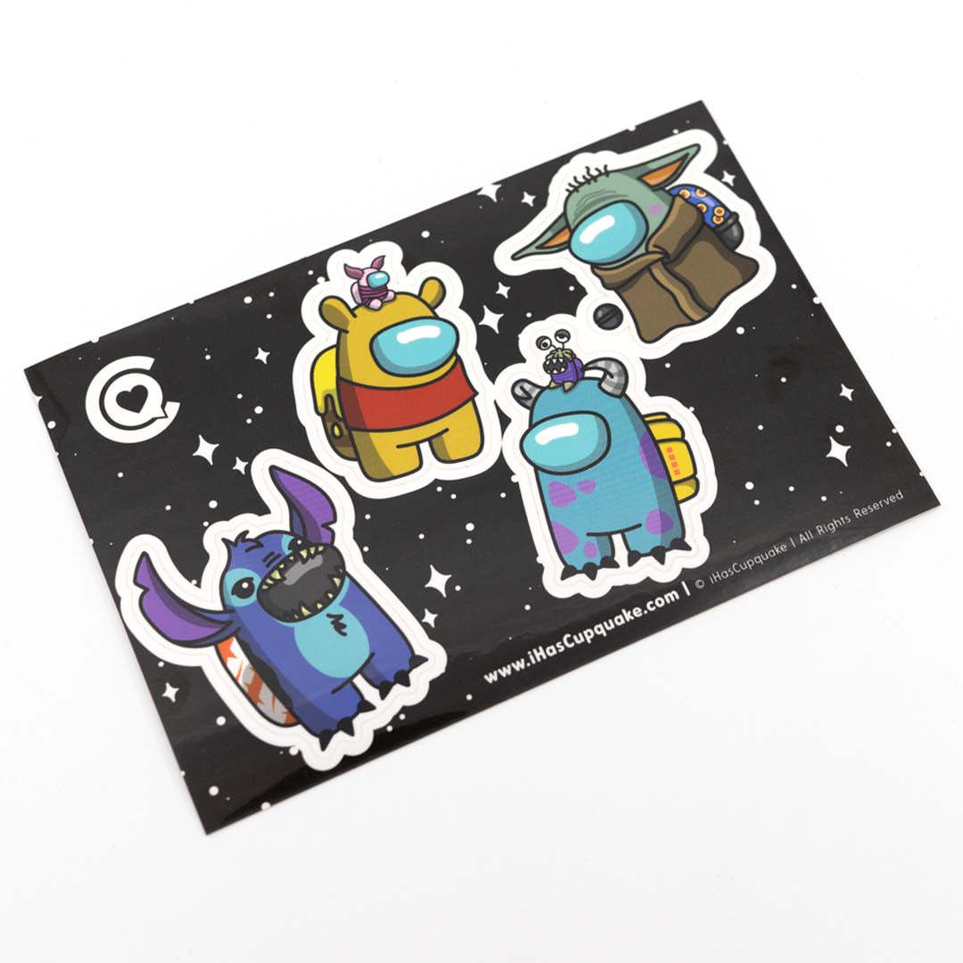 Cute Sus Beans with Sweet Characters - Sticker Sheet – iHasCupquake